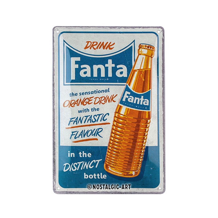Nostalgic-art Retro Tin Sign 20 X 30 Cm Fanta Sensational - Etsy