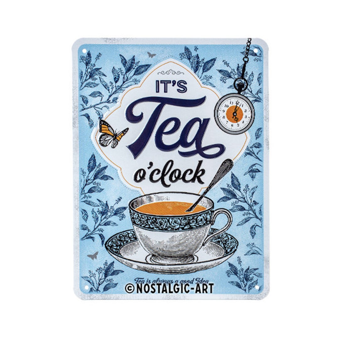 Nostalgic-art Retro Tin Sign, 15 X 20 Cm, it's Tea O'clock, Gift Idea ...