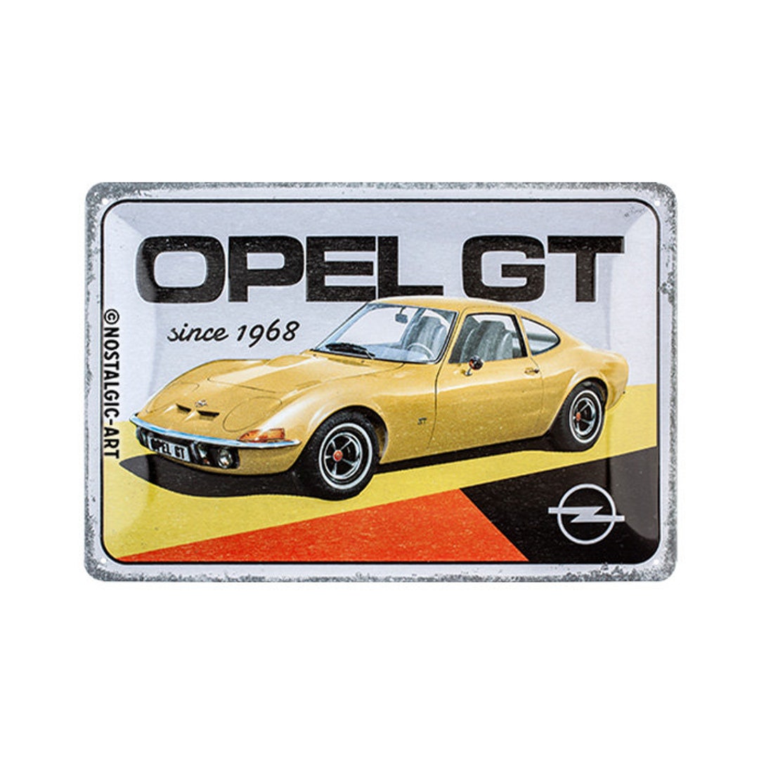 Nostalgic-art Retro Tin Sign, 20 X 30 Cm, opel GT Since 1968, Gift Idea ...