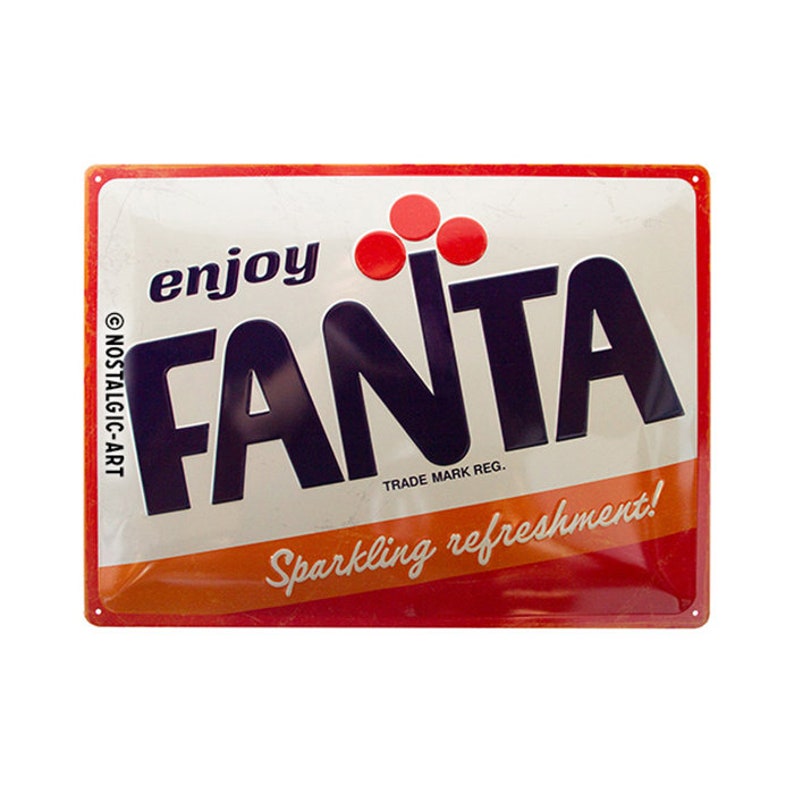 Nostalgic-Art Retro blikken bord, 30 x 40 cm, "Fanta - Logo", cadeau ...