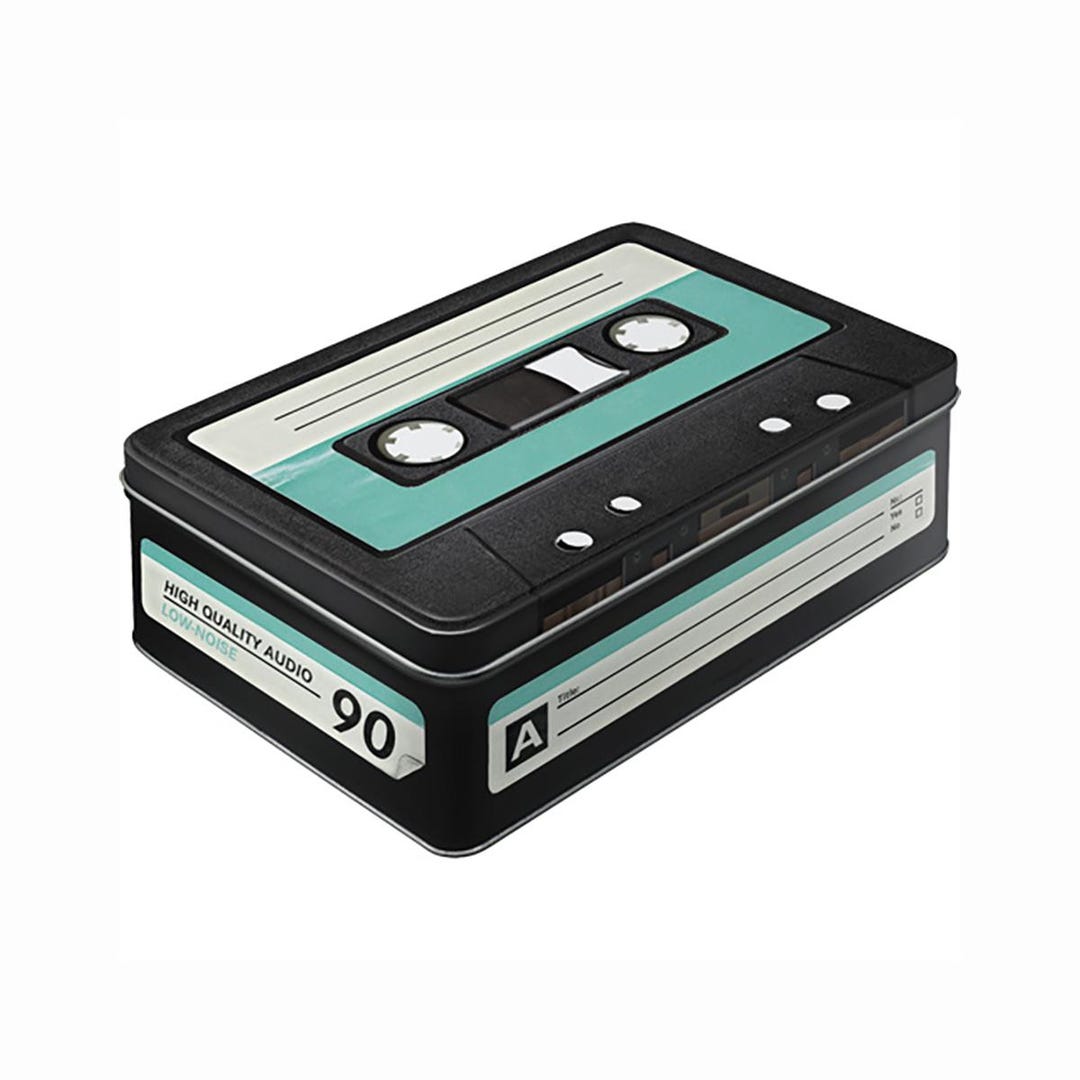 Nostalgic-art Retro Storage Tin, Flat, 2.5 L, Retro Cassette – Gift ...