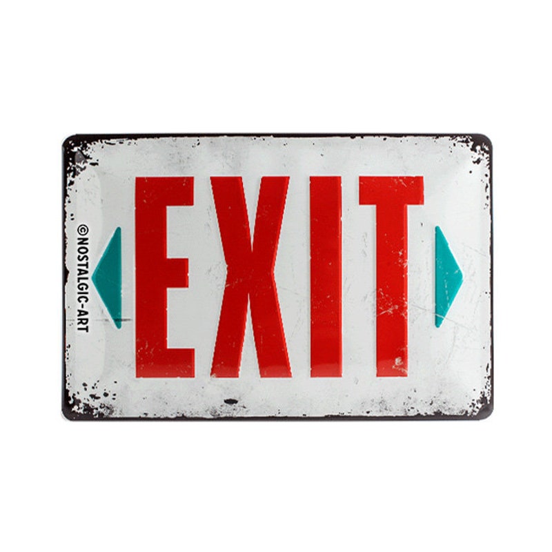Exit Sign - Etsy UK