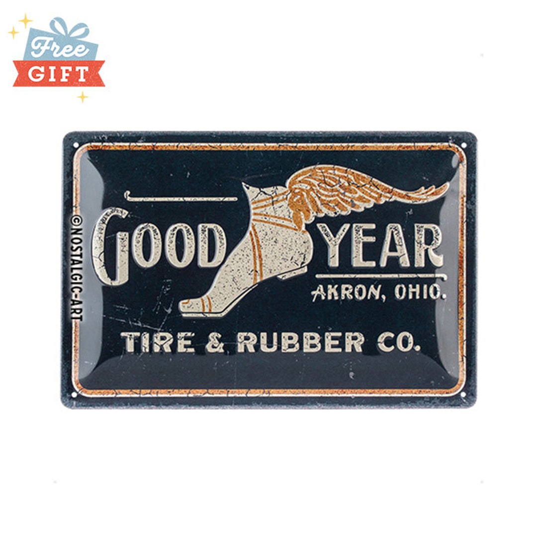 Nostalgic-art Retro Tin Sign, 20 X 30 Cm, goodyear Wing Foot Logo 1901 ...