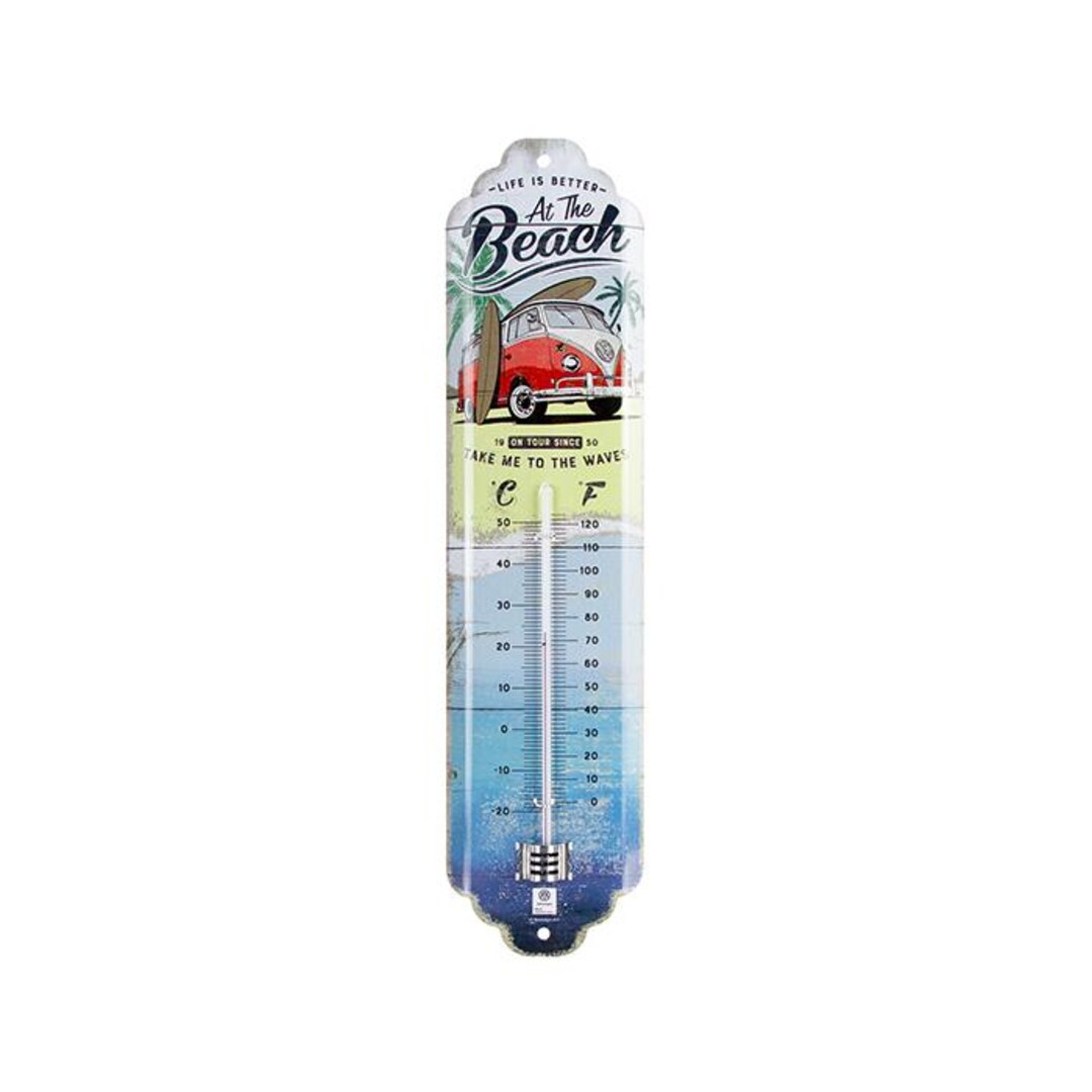 Nostalgic-art Retro Thermometer, 7 X 28 Cm, VW Bulli – Beach ...