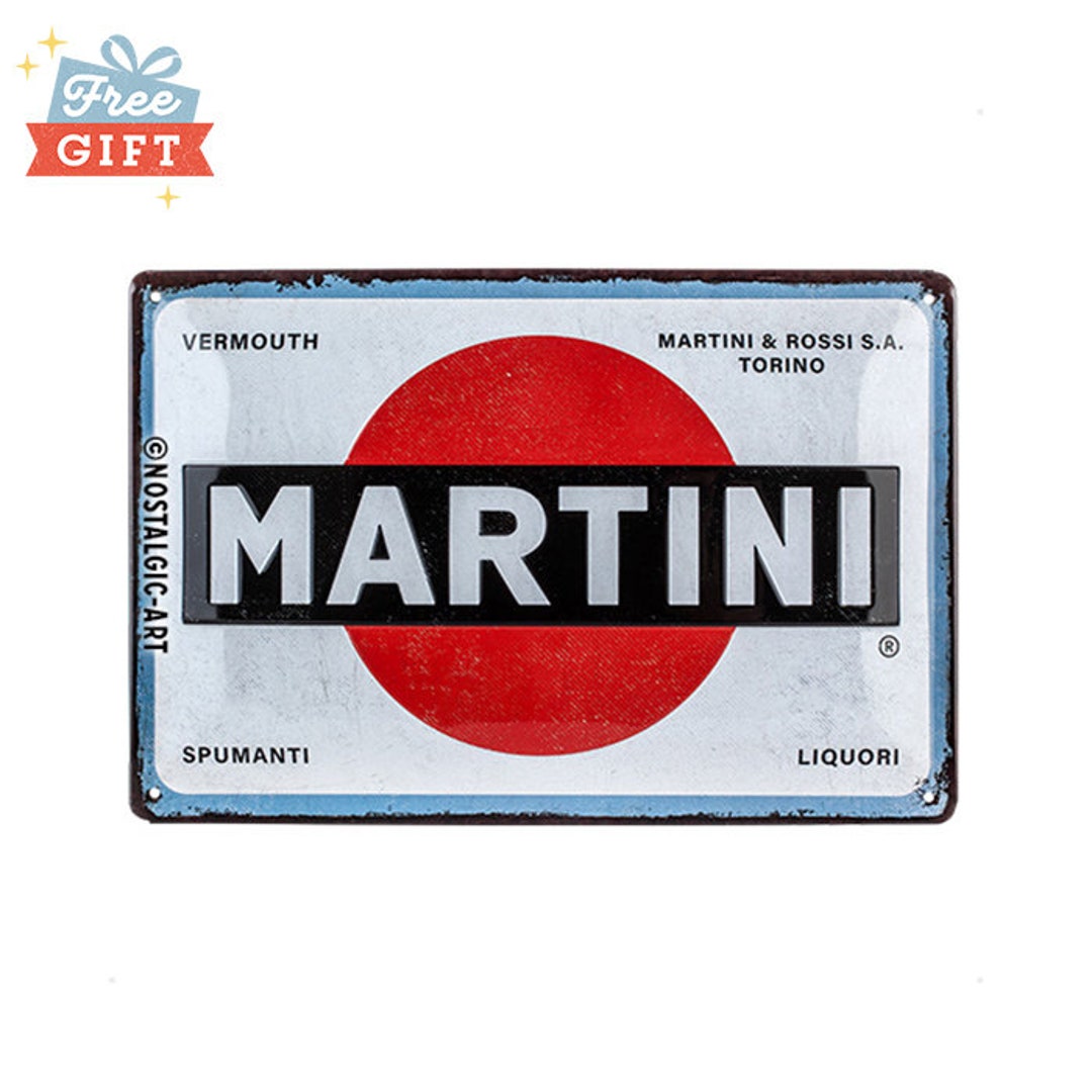 Nostalgic-art Retro Tin Sign, 20 X 30 Cm, martini Logo White, Gift Idea ...