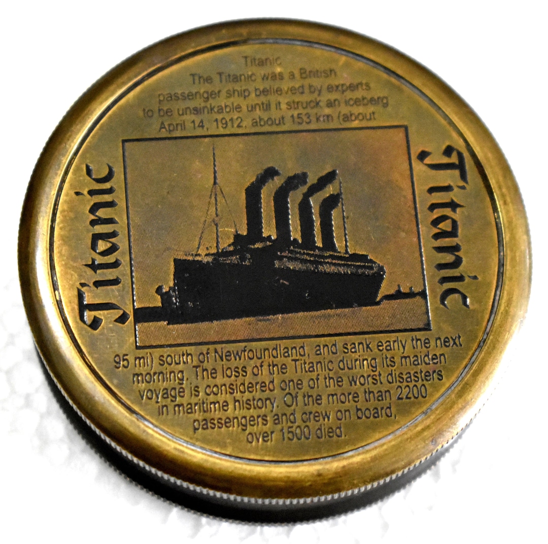 Antique Titanic History Compass Solid Brass 3 Inch Round Shape - Etsy