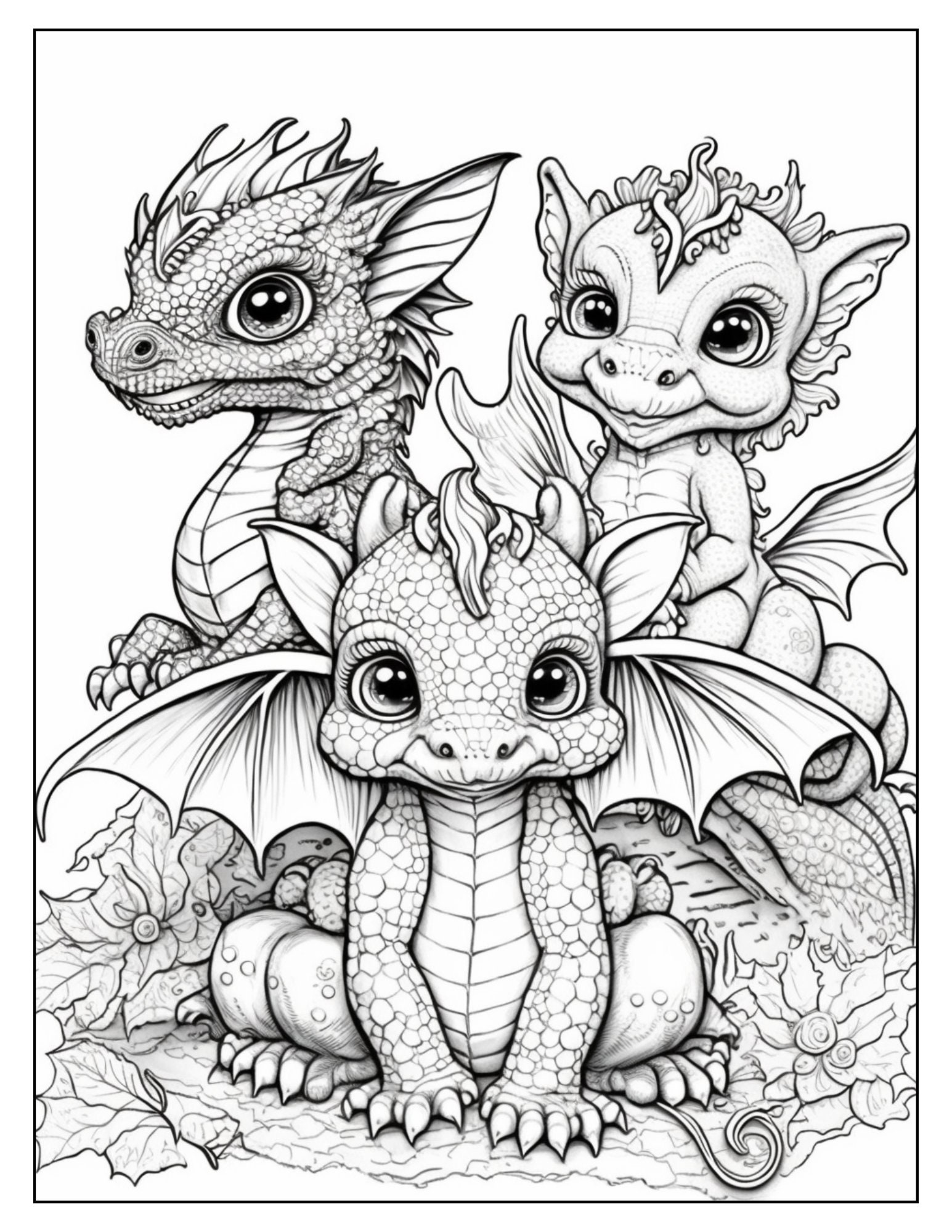 42 Baby Dragon Coloring Page Adults Kids Instant Download Etsy 42 Baby Dragon Coloring Page Adults Kids Instant Download Etsy