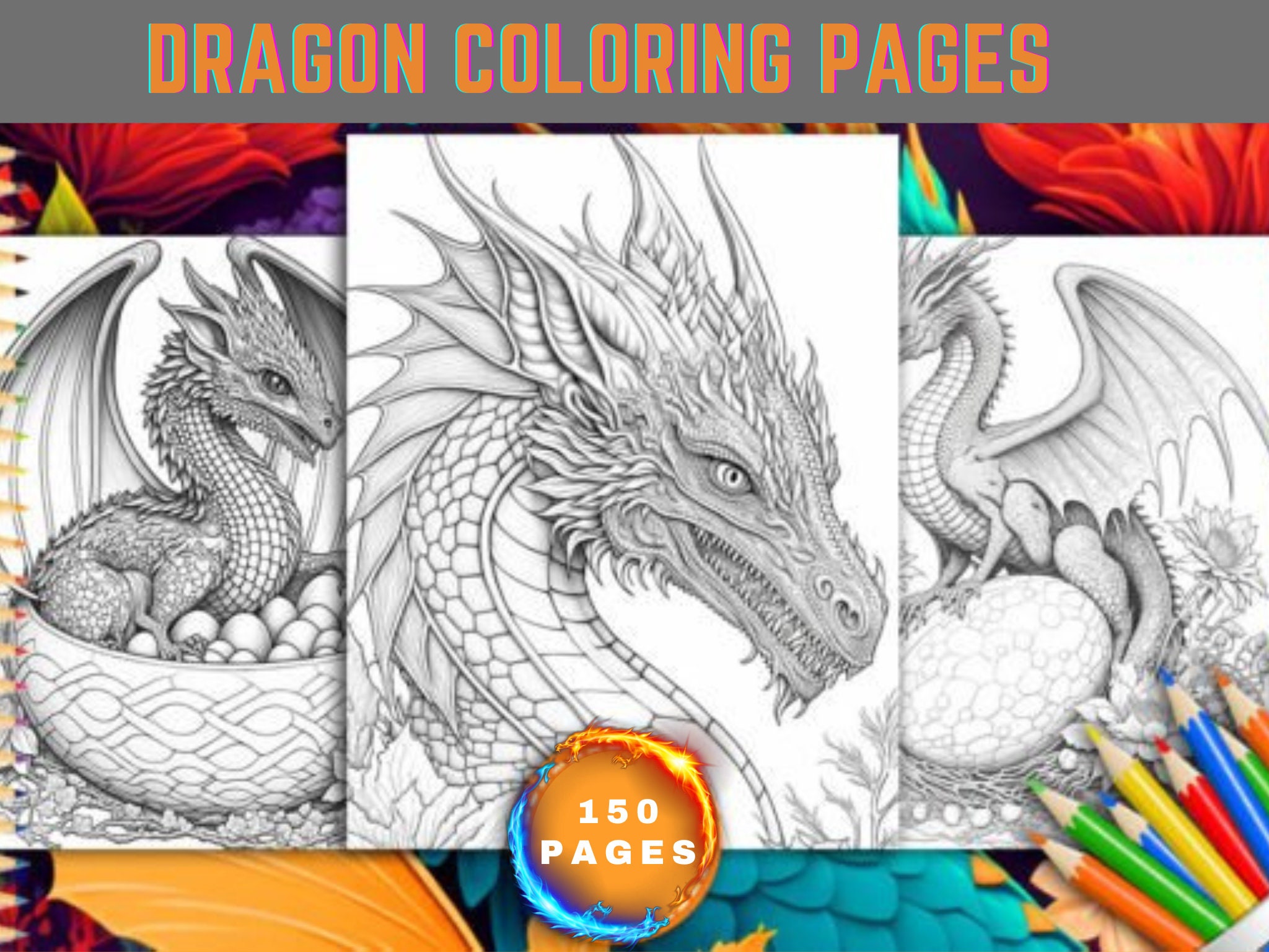 Dragon Pictures To Color For Kids