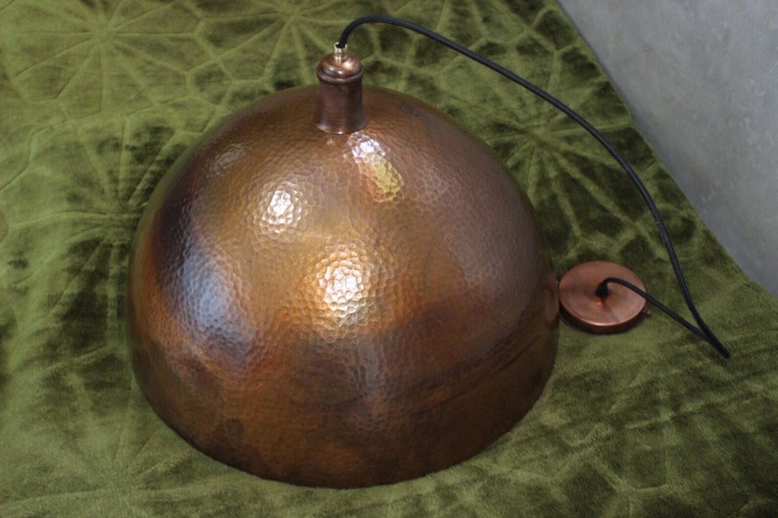 Handmade Oxidized Copper Dome Pendant Ceiling Light Antique Dome Light ...