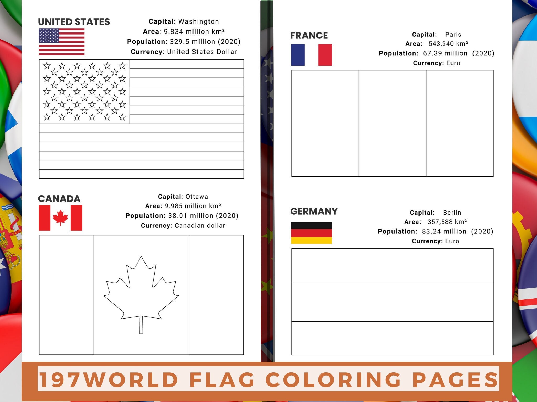 World Flags Coloring Pages Flags Coloring Pages Printable for Kids and ...
