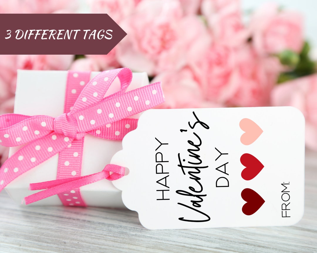 Valentines Day Gift Tags, Printable Valentine Tags, Happy Valentines ...