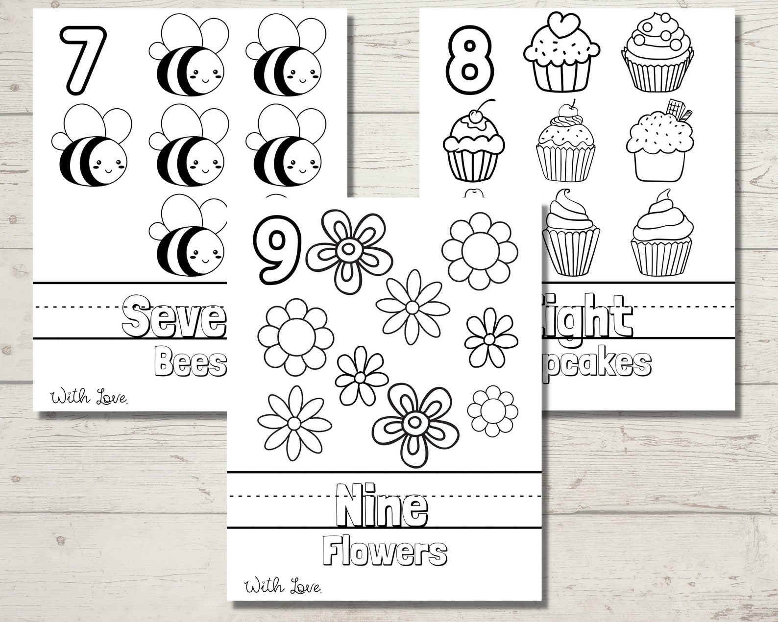 Baby's First 123 Book, Baby Shower Counting Book, 1-20 Numbers Coloring ...