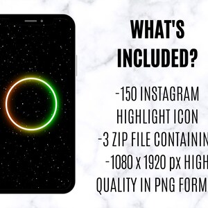 NEON Instagram Highlight Covers, 150 Neon Black IG Stories Icons ...