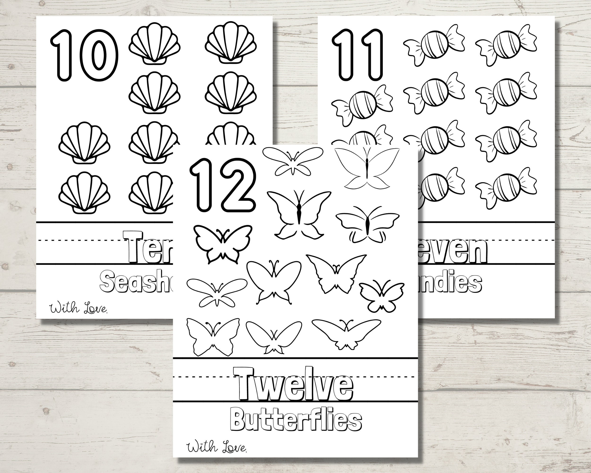 Baby's First 123 Book, Baby Shower Counting Book, 1-20 Numbers Coloring ...