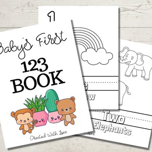 Baby's First 123 Book Baby Shower Counting Book 1-20 - Etsy