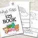 Baby's First 123 Book Baby Shower Counting Book 1-20 - Etsy