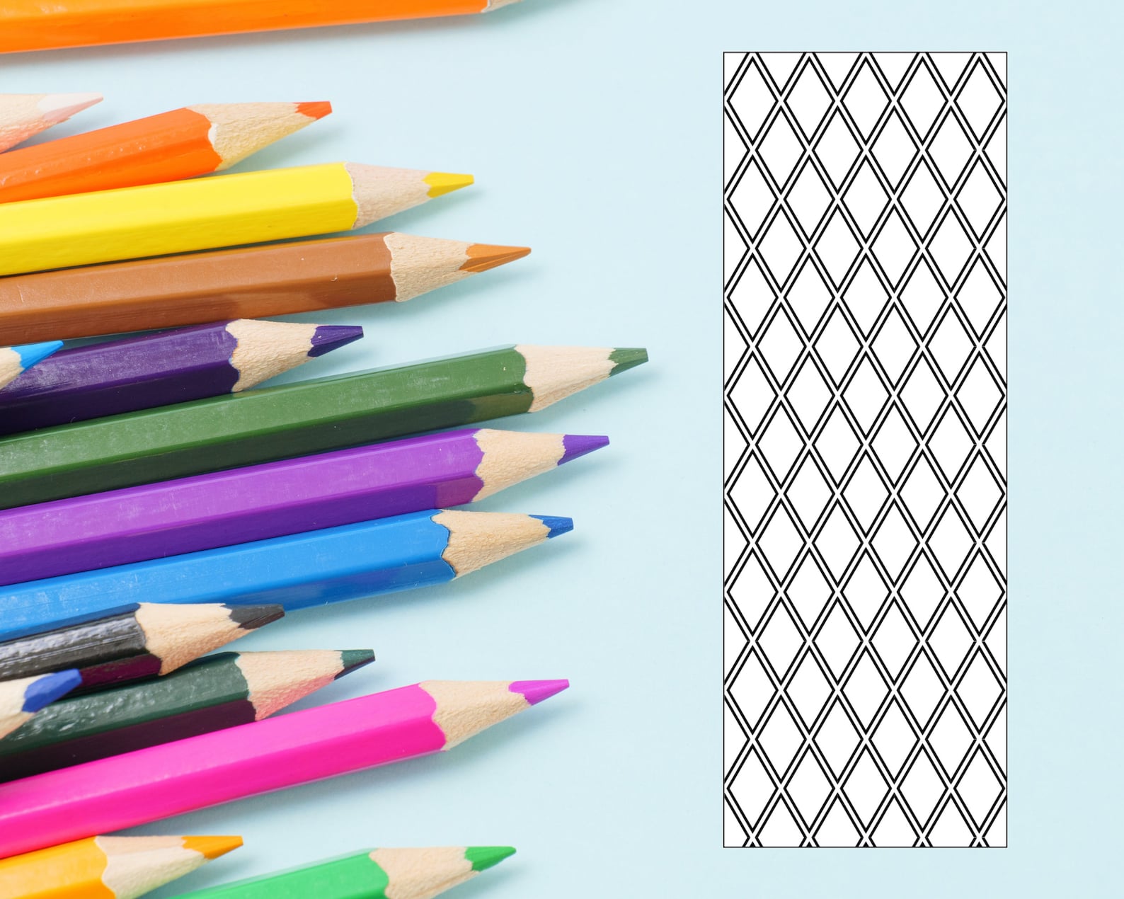 Set of 20 Printable Coloring Bookmarks With Geometric Patterns ...