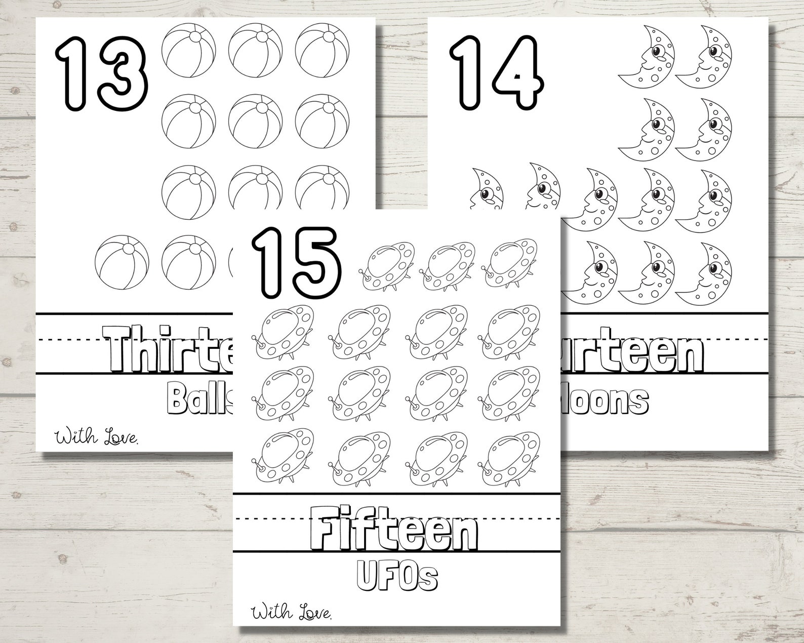 Baby's First 123 Book, Baby Shower Counting Book, 1-20 Numbers Coloring ...