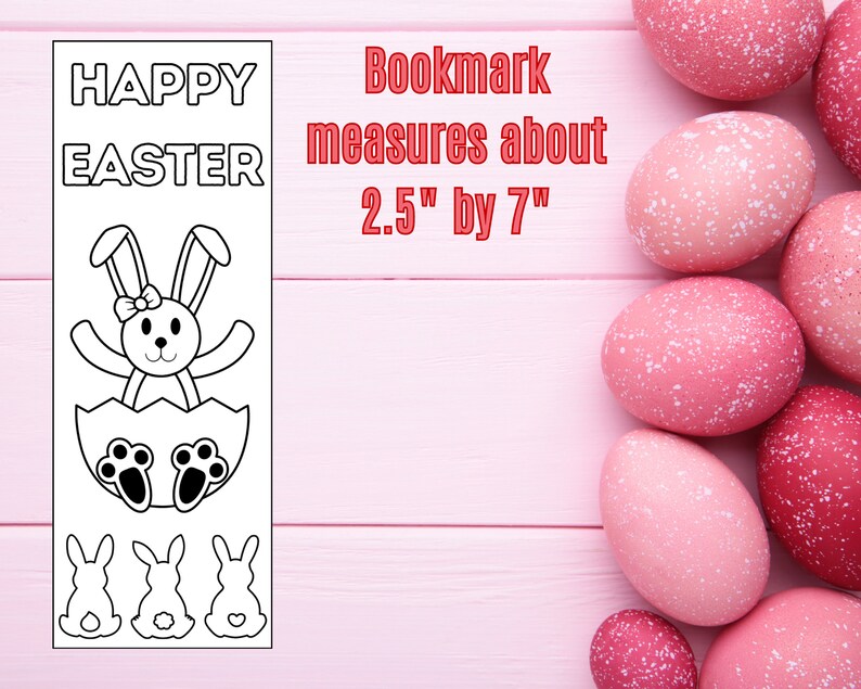 Easter Coloring Bookmarks, Printable Easter Activity, Set of 8 Coloring ...