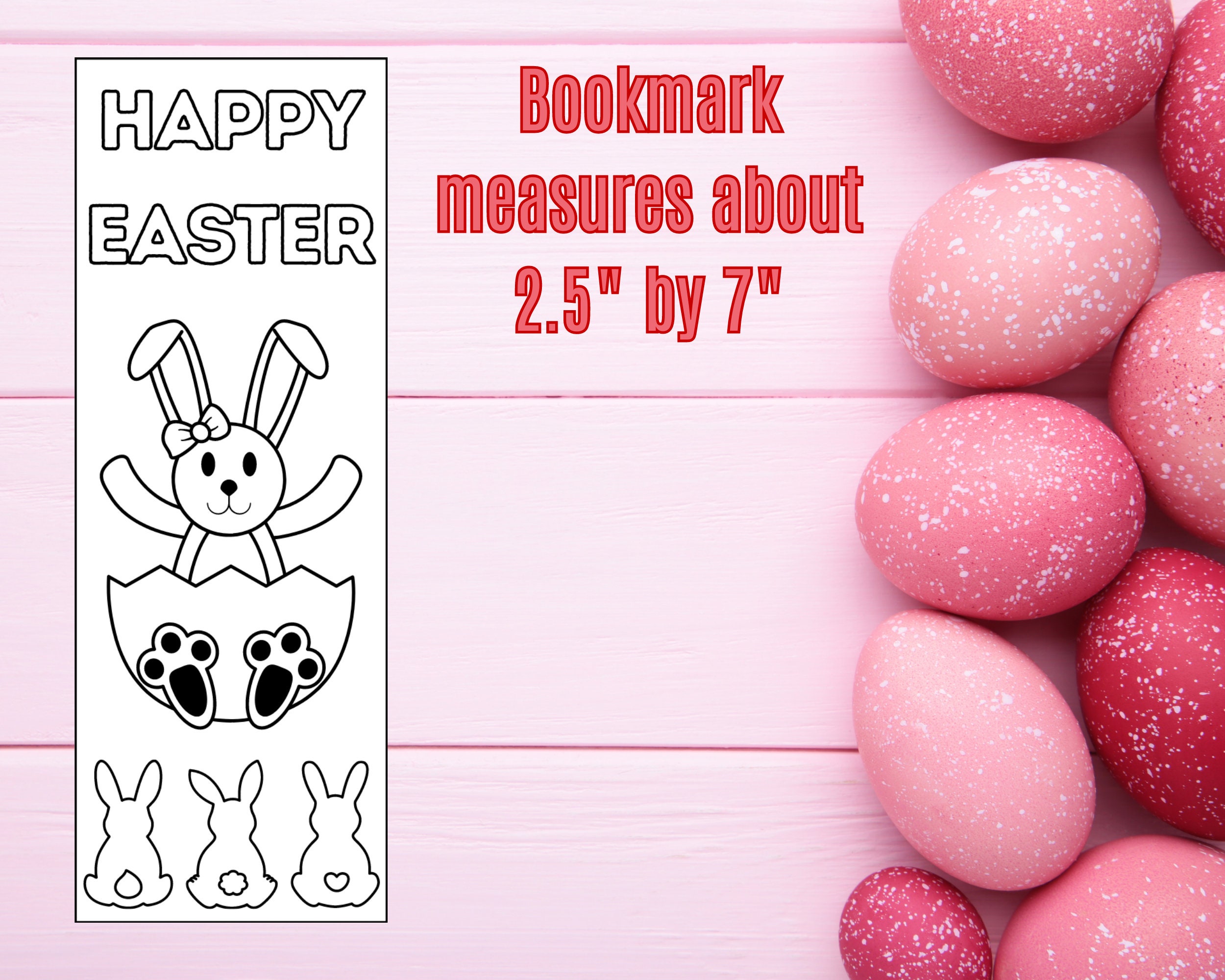 Easter Coloring Bookmarks, Printable Easter Activity, Set of 8 Coloring ...