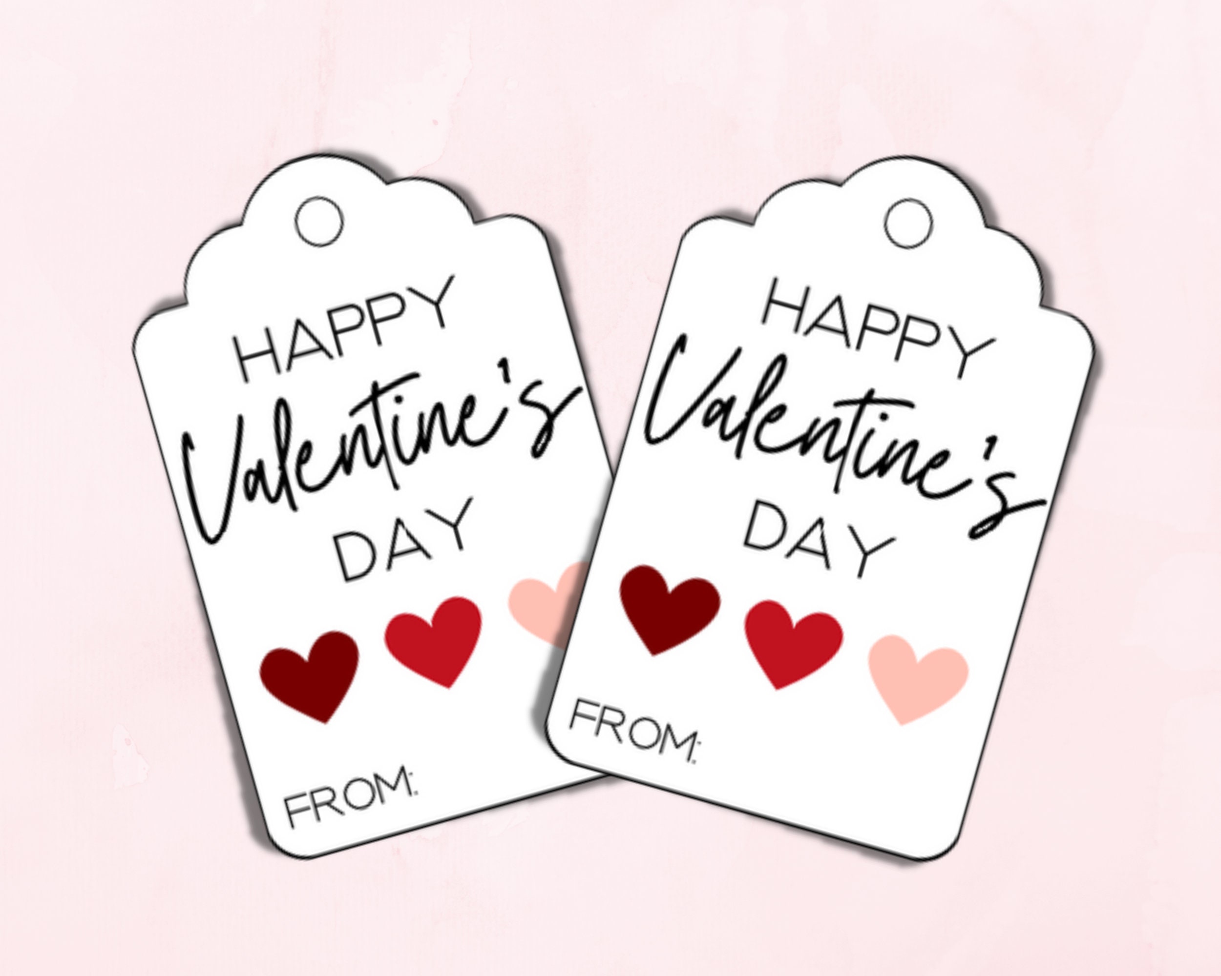 Valentines Day Gift Tags, Printable Valentine Tags, Happy Valentines ...