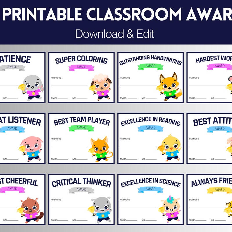 Printable Awards - Etsy