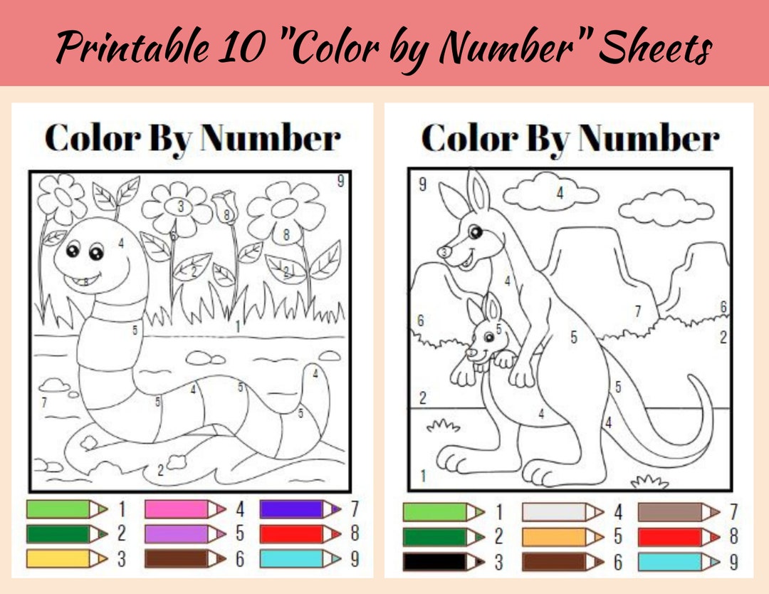 Color by Number, Printable Coloring Pages for Preschool and ...