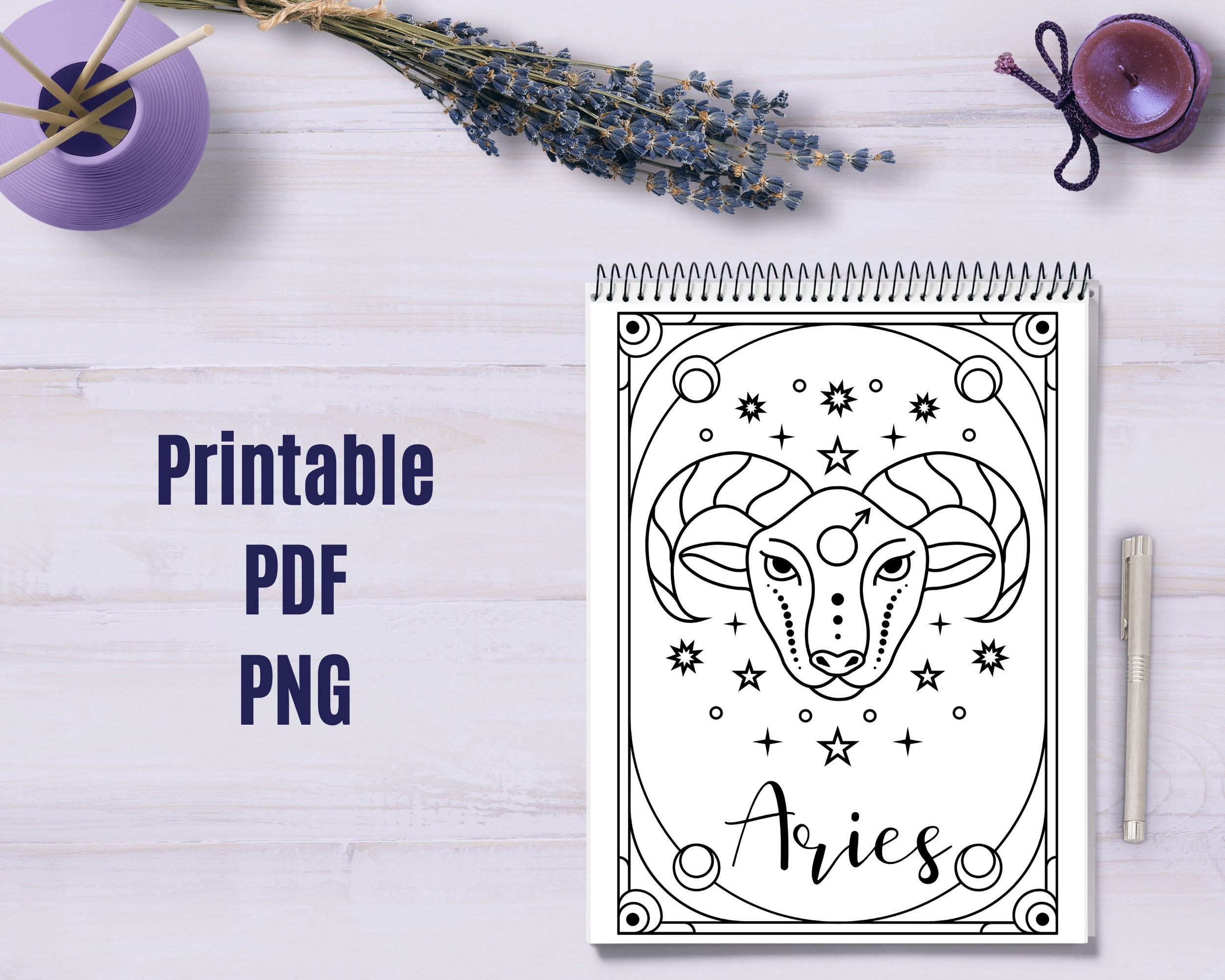 Color Your Own Astrological Sign Cards, Printable Horoscope Coloring ...
