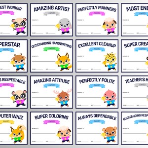 Mega Class Awards, Student Awards, 50 Printable Awards, School ...