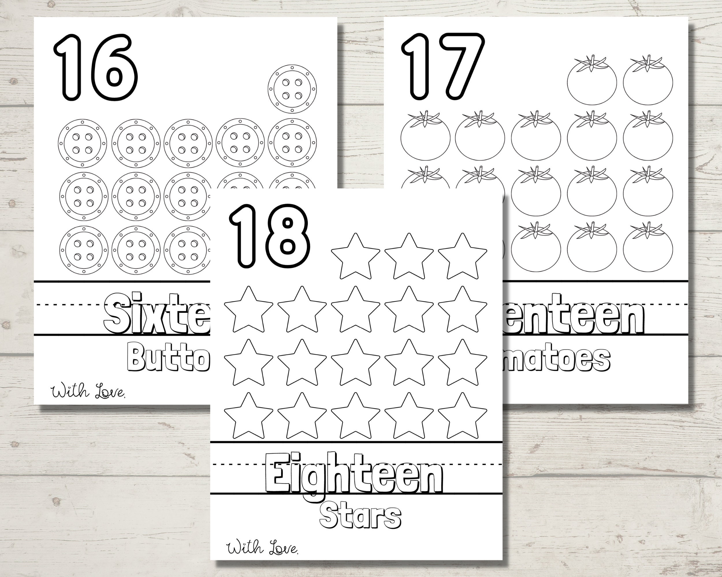 Baby's First 123 Book, Baby Shower Counting Book, 1-20 Numbers Coloring ...