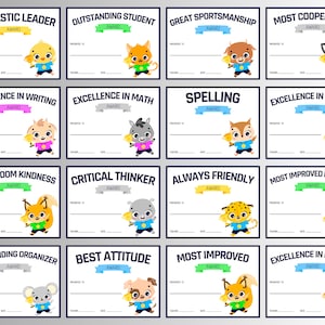 Mega Class Awards, Student Awards, 50 Printable Awards, School ...
