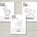 Baby's First ABC Book Baby Shower Game Alphabet Coloring - Etsy