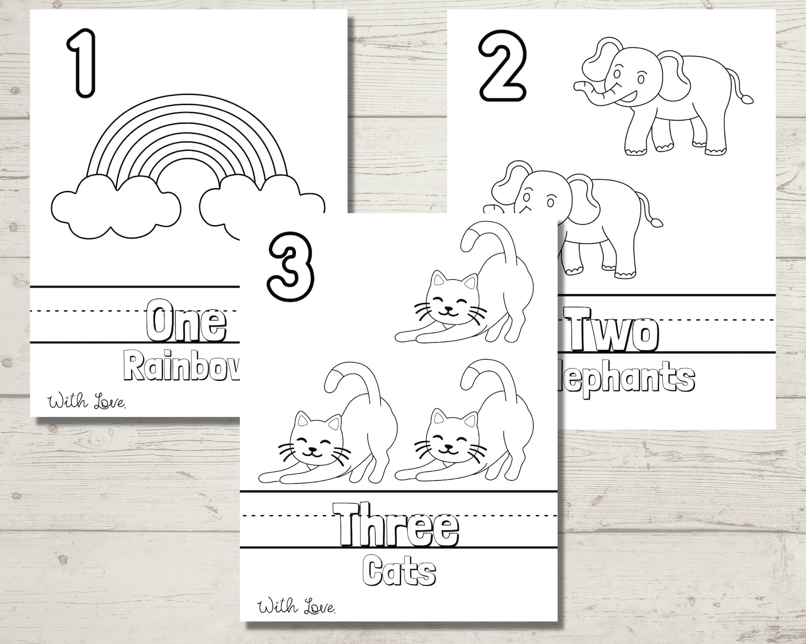 Baby's First 123 Book, Baby Shower Counting Book, 1-20 Numbers Coloring ...