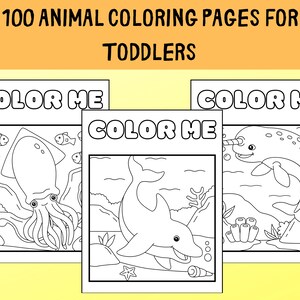 Toddler Coloring Pages: Animals for Toddlers, Kids Coloring Book With ...