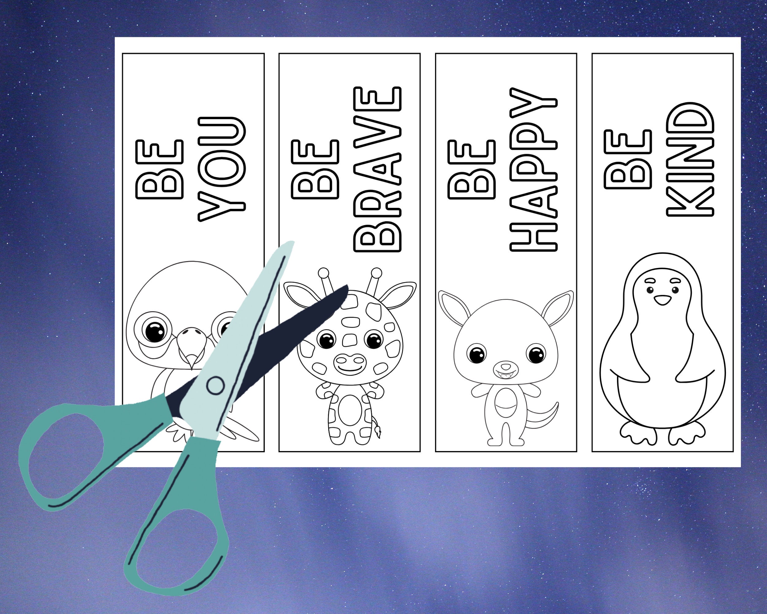 Printable Classroom Affirmation Bookmarks, 12 Animal Coloring Bookmarks ...