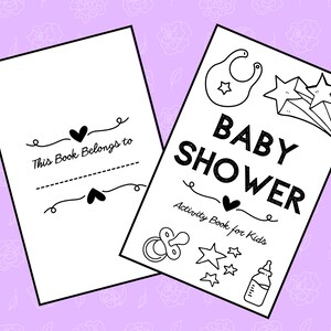 Baby Shower Kids Activity & Coloring Book, Baby Shower Games for Kids ...