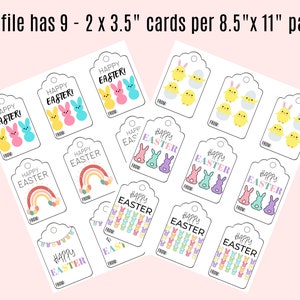 Easter Gift Tags, Basket Tags for Easter, Printable Happy Easter Tag ...