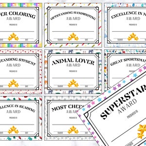 Mega Class Awards, Student Awards, 50 Printable Awards, School ...