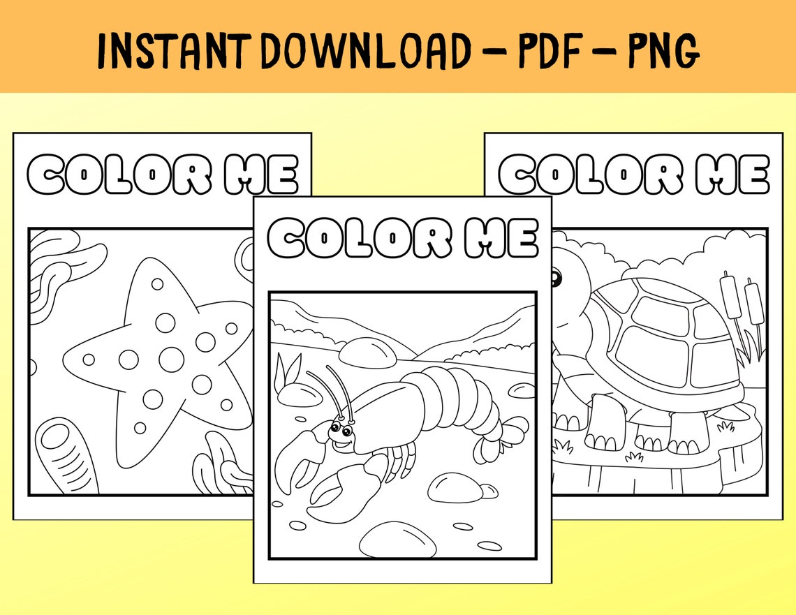 Toddler Coloring Pages: Animals for Toddlers, Kids Coloring Book With ...