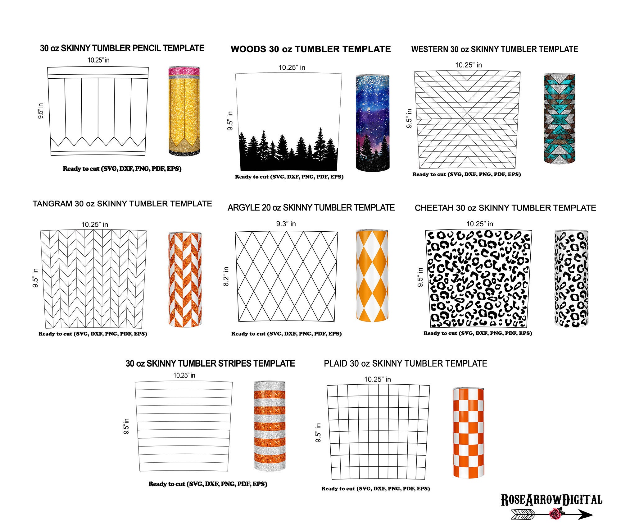 Tumbler SVG Bundle Best Seller Tumbler Templates for Cricut - Etsy
