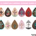 Christian Earring Bundle | Cross Teardrop Earring Sublimation Design ...