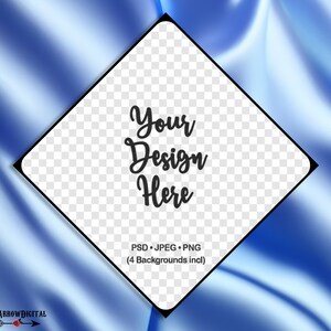 Graduation Cap Topper Mockup PSD File Grad Cap Sublimation Mock up Add ...
