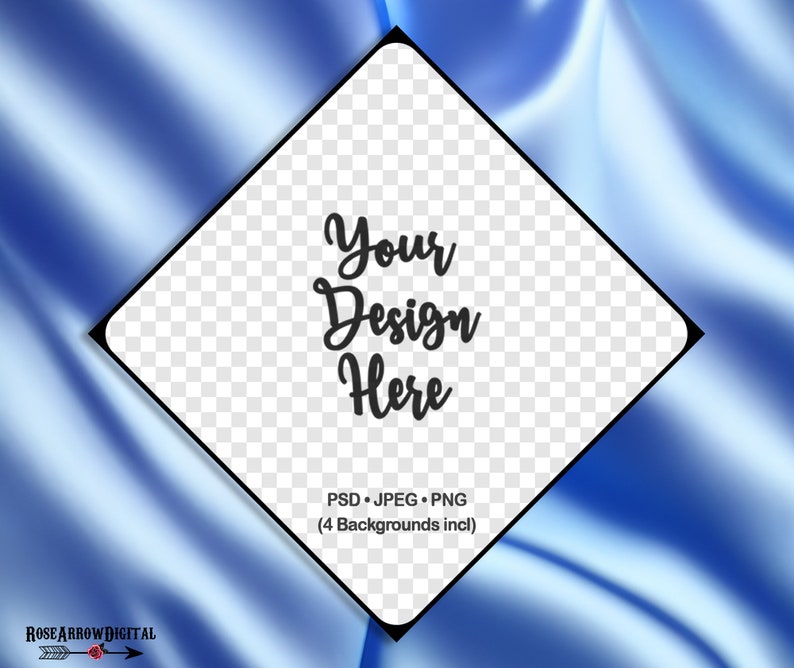 Graduation Cap Topper Mockup PSD File Grad Cap Sublimation - Etsy