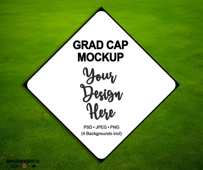 Graduation Cap Topper Mockup PSD File Grad Cap Sublimation Mock up Add ...