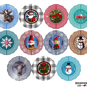 Christmas Wind Spinner PNG Bundle | 45 Winter Wind Spinner Designs for ...