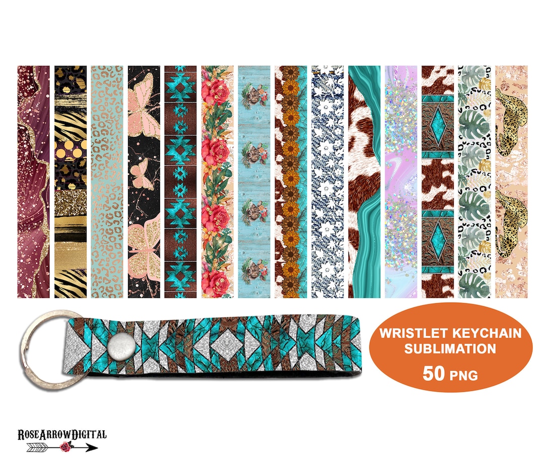 Western Wristlet PNG Bundle, Key Fob Wrap Sublimation Designs - Etsy