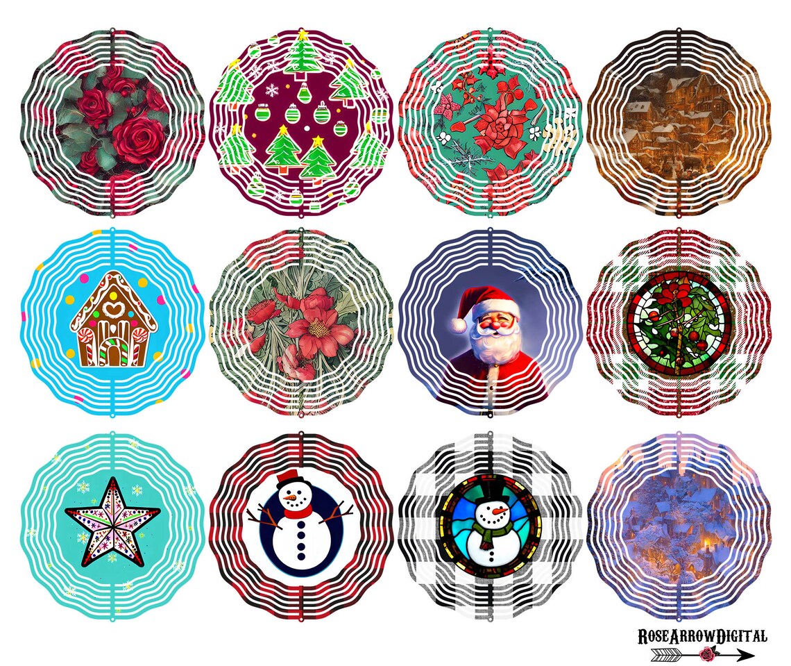 Christmas Wind Spinner PNG Bundle 45 Winter Wind Spinner - Etsy
