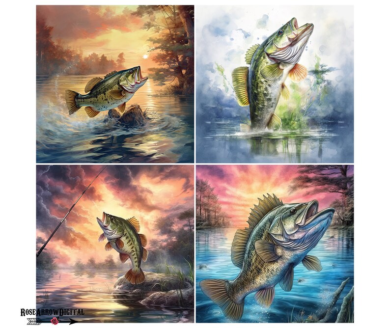 Fishing Digital Papers Bundle 14 Fish Paper Pack Background - Etsy