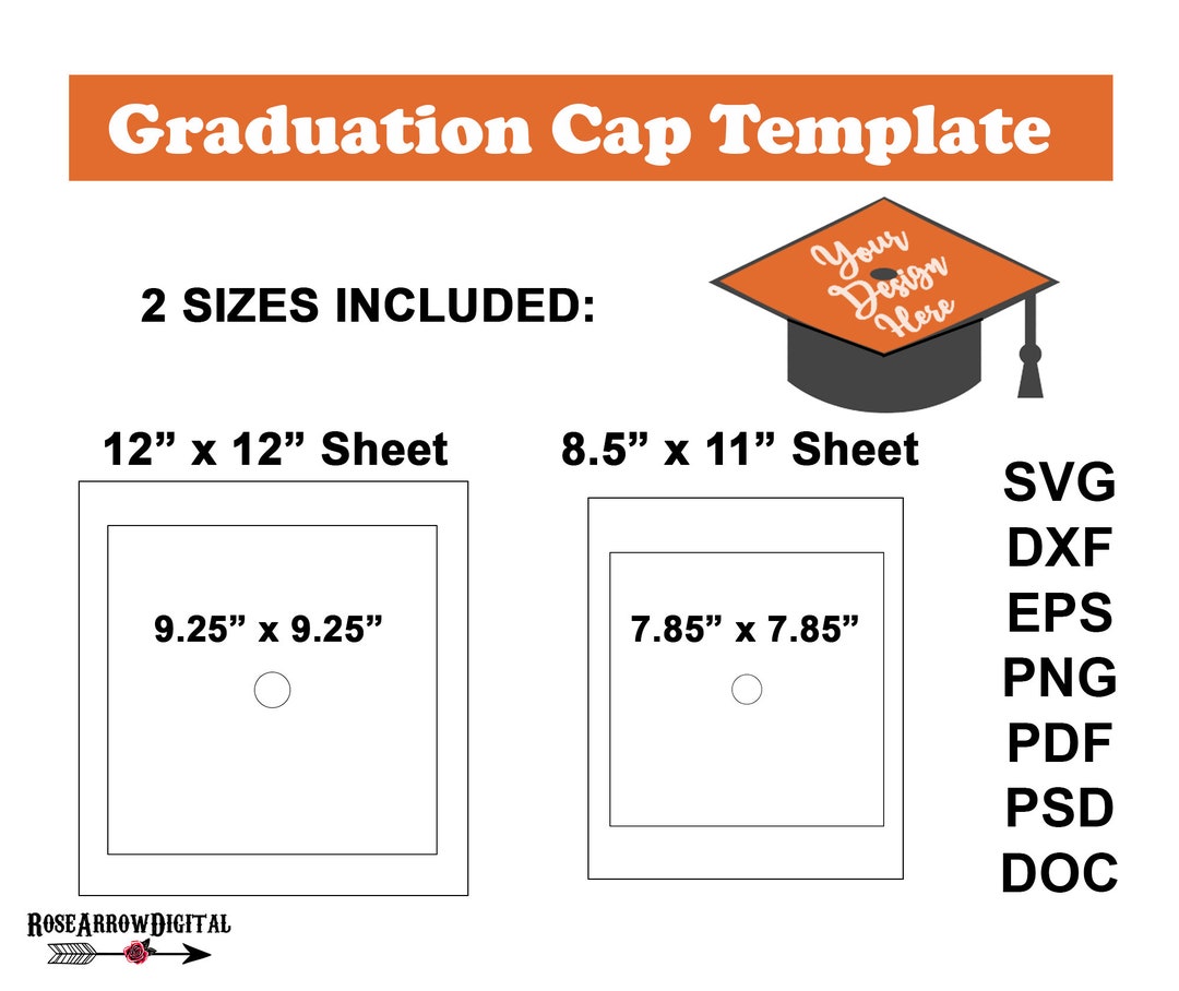 Graduation Cap Template SVG Bundle| Cap Top Sublimation PSD - Etsy