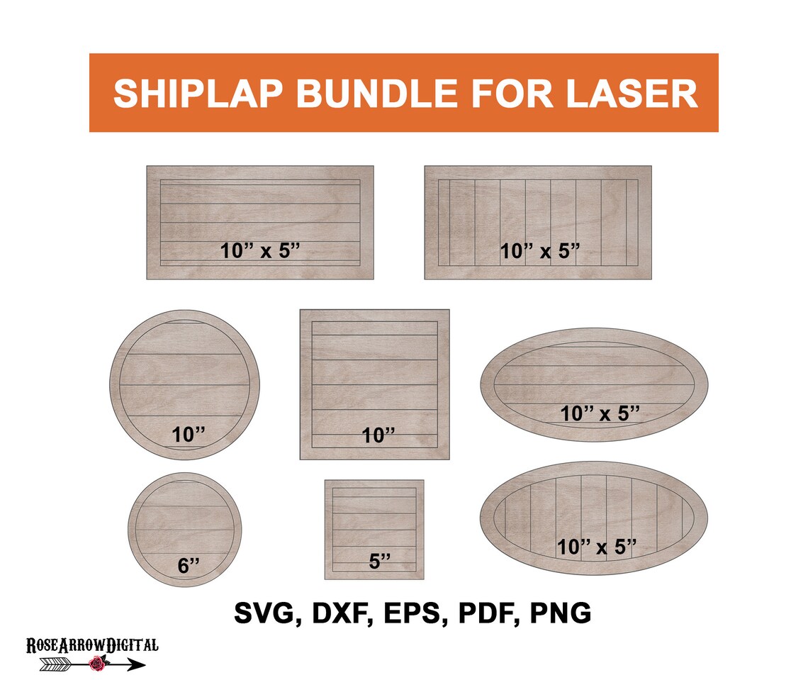Shiplap SVG Bundle for Laser Shiplap Backer Glowforge DXF - Etsy
